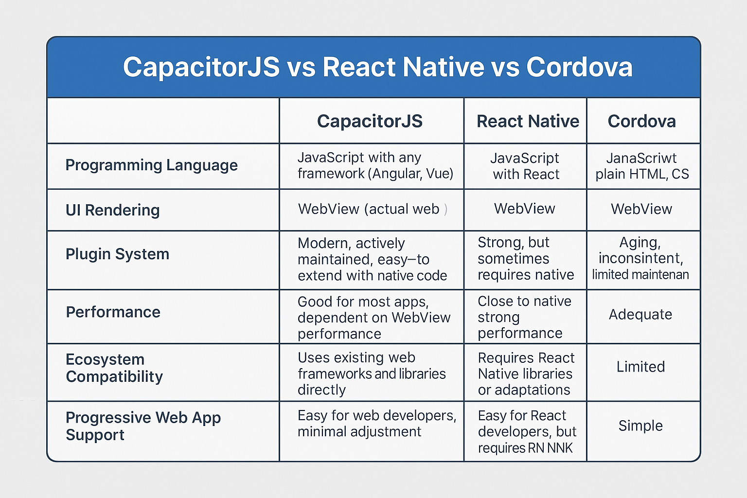 CapacitorJS Compared to React Native and Other JavaScript Frameworks - AceDir
